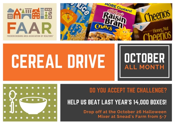 Cereal-Drive-Postcards - Fredericksburg Area Association of Realtors - FAAR