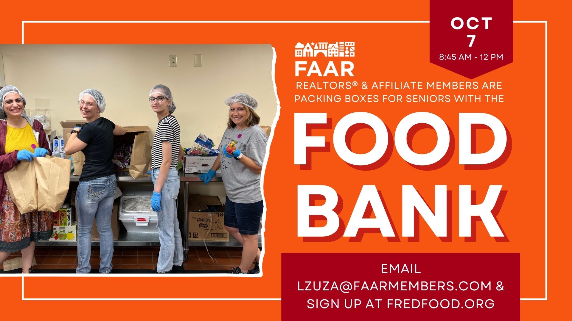 Volunteer with FAAR and the Food Bank on October 7, 2023 ...