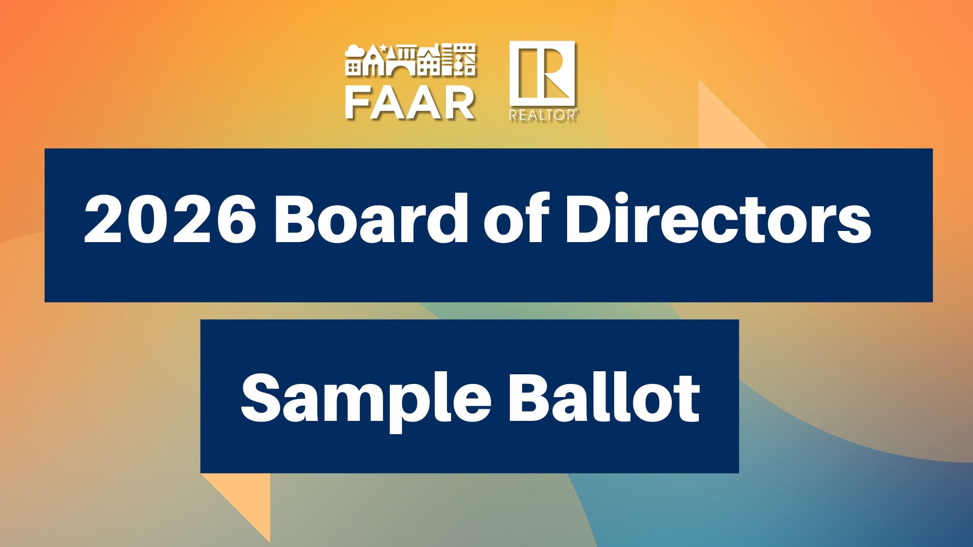 Sample Ballot for the 2026 FAAR Board of Directors Slate of Candidates ...